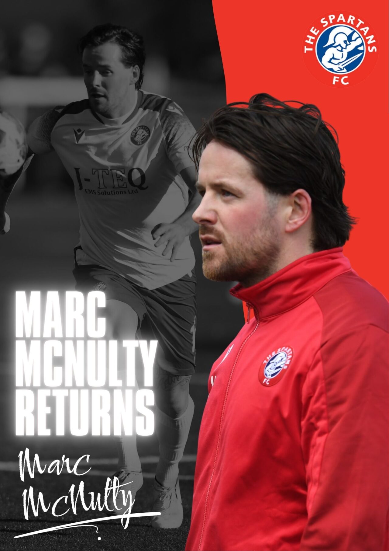 Return of the Marc! Sparky McNulty re-signs for The Spartans - Spartans FC